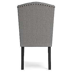 Signature Design by Ashley Jeanette Modern Tufted Dining Upholstered Side Chair, Set of 2, Gray