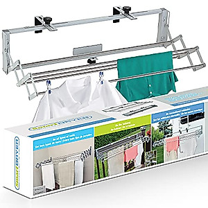 The Original Smartdryer RV Ladder Clothes Drying Rack, Outdoor Clothes Drying Rack, Wall Mounted Drying Racks for Laundry - Compact Version - 31 Inch