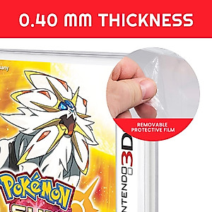Premium Display Case Protectors Compatible for Nintendo 3DS Game Box , 0.40mm Thick and Clear PET Plastic Cases Compatible for Pokemon, Super Smash, Animal Crossing, Zelda, Minecraft (Pack of 25)