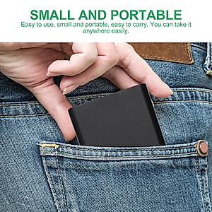 SOLUSTRE Hard Drive HDD 128G External Hard Drive Portable Mobile SSD Mini Expansion Hard Disk Portable Hard Drive External Hard Drive Black Portable External Hard Drive HDD