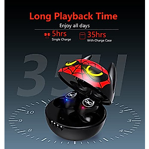 Togetface Bluetooth Headphones Wireless Earbuds for Kids Boys True Wireless Earphone 35H Playtime Ear Buds with Wireless Charging Case, IPX5 Waterproof Earbuds in Ear Headphones for Work Gym Study