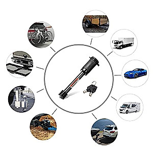 CZC AUTO Hitch Receiver Pin Lock, Trailer Receiver Lock with 5/8" Pin for Class III IV 2" and 2-1/2" Receiver, for Hitch Bike Rack Tray Ball Tow Rope for Trailer Truck Car Boat (1 Pack, 5/8 inch pin)