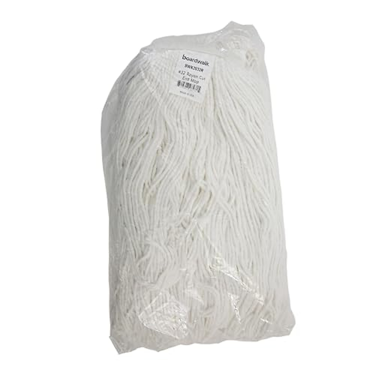 Boardwalk BWK2032RCT No. 32 Rayon Cut-End Wet Mop Head - White (12/Carton)