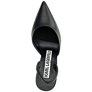 Karl Lagerfeld Paris Women's Caslynn Slingback Pump, Black, 8