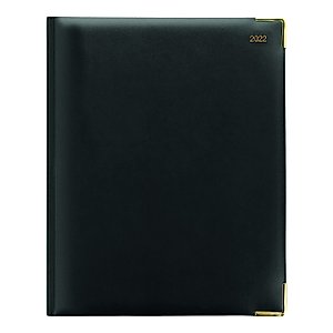 LETTS Classic Weekly Planner, 12 Months, January to December, 2022, Week to View with Appointments, Gold Corners, 10.25" x 8.25", Black (C32YIBK-22)