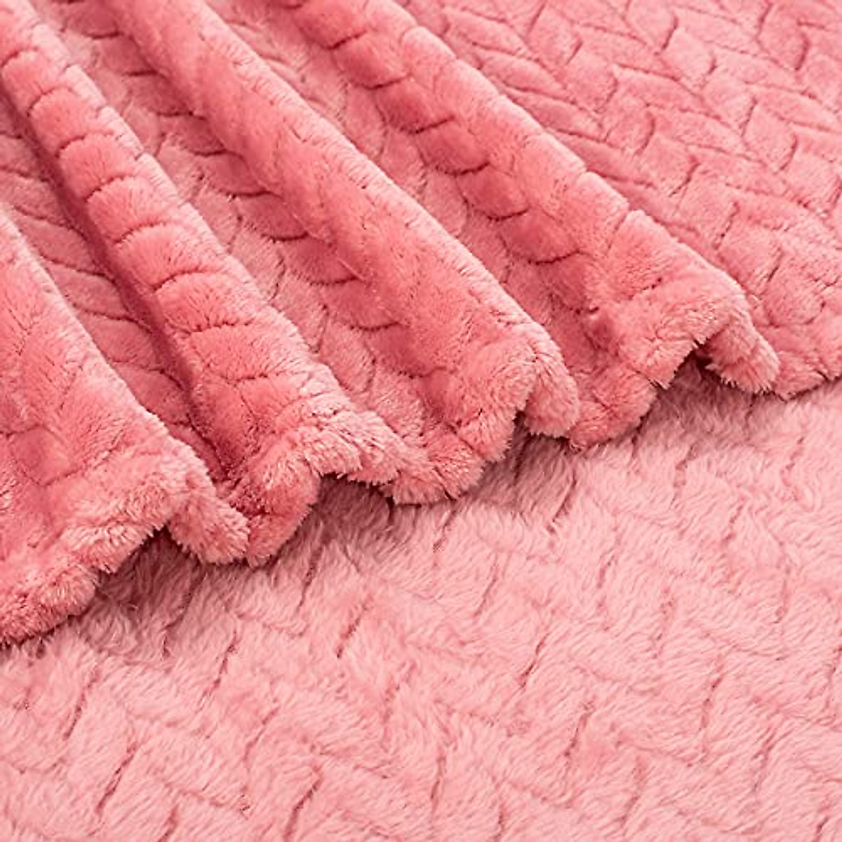 Fuzzy Baby Blanket or Throw Blanket for Girl or boy, Soft Warm Cozy Fleece Plush Sherpa Blanket, Nursery Receiving Swaddling Blankets for Bed, Crib, Stroller, Travel (XXS/24×32", Coral Pink)