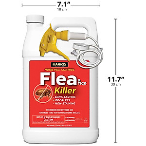 Harris Flea and Tick Killer, Liquid Spray with Odorless and Non-Staining Extended Residual Kill Formula (Gallon)