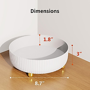 Lazy Susan Turntable Organizer, ITAYVAN 8 Inches Plastic Rotating Condiment Organizers, Makeup Perfume Organizer, Round Spinning Organization for Pantry, Fridge, Countertop, Vanity (Small)