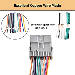 RED WOLF Stereo Replacement for GM to Install Pioneer Radio Wire Harness Connector Adapter Power Plug Cable for GM Chevy Silverado GMC 2002-2008 Model