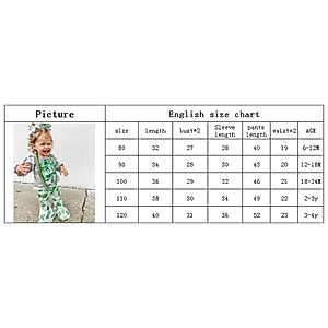 BBand Toddler Baby Girl St Patrick's Day Clothes Little Kids Off Shoulder Shirts Tops Flared Pants Summer Outfits (Clover Green, 18-24 M
