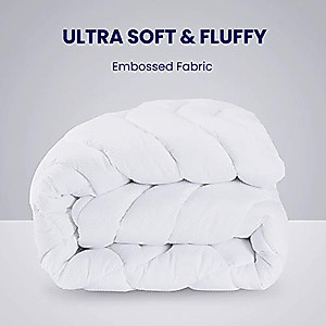 SLEEP ZONE King Size Cooling Mattress Topper, Premium Zoned Cool Mattress Pad Cover, Padded Mattress Protector Breathable Washable, Deep Pocket 8-21" (White, King)