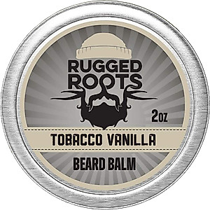 Rugged Roots Beard Balm for Smoothing & Defining Beard Hair | Long-Lasting Hold | Available in 8 Scents | 2 oz (Tobacco Vanilla)