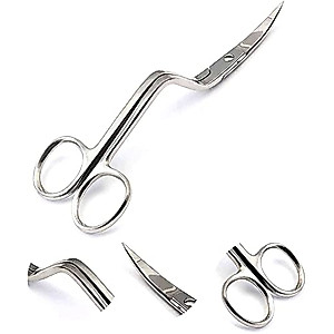 OdontoMed2011 6 Inch Double-Curved Machine Embroidery Scissors Double Curved Pro Bent Handle Scissor from ODM