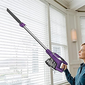 Shark ZS351 Rocket Corded Ultra-Light Vacuum with Zero-M Anti-Hair Wrap Technology, XL Dust Cup, Hand Vacuum Mode, & Swivel Steering, Plum Purple