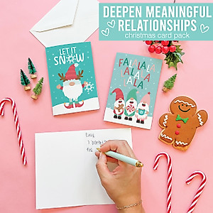 Hadley Designs 24 Christmas Cards with Envelopes - Blank Holiday Cards with Envelopes for Family, Friends & Business, Made in the USA (Gnome)