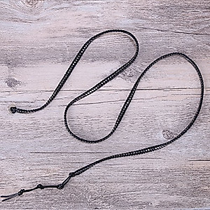 KELITCH Turquoise Friendship Bracelets Gun Black Mix Beaded 5 Wrap Bracelet Braided punk Bracelets