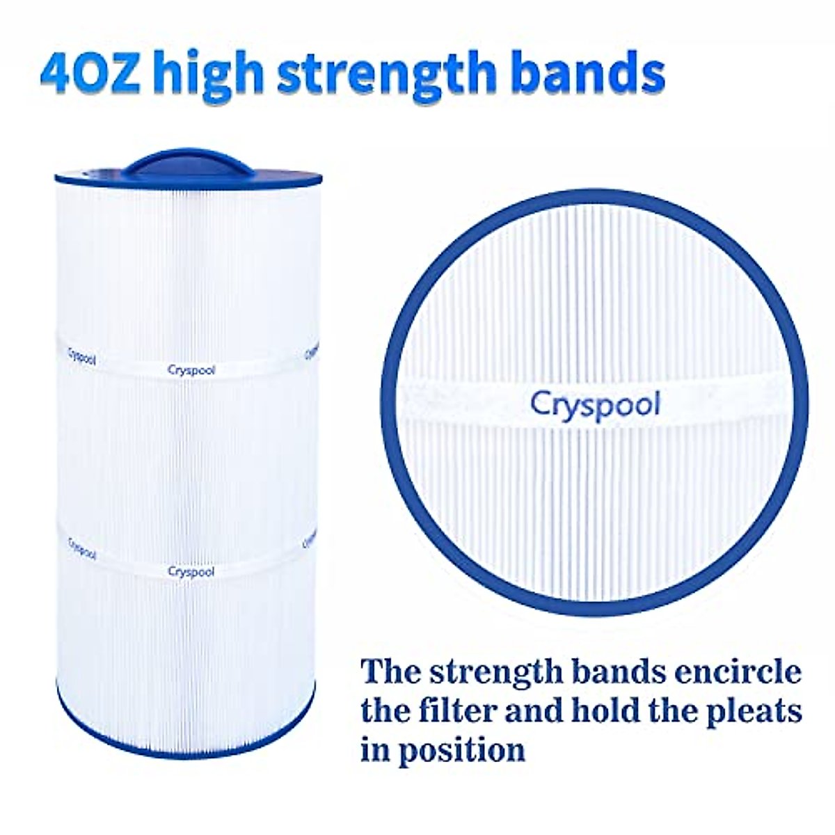 Cryspool Spa Filter Compatible with Caldera Utopia 73722,1039607, C-8399,PCD100W, FC-3965,100 sq.ft, 1 Pack