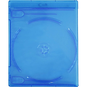 (100) Empty Standard DOUBLE Blue Replacement Boxes / Cases for Blu-Ray Disc Movies #BR2R12BL