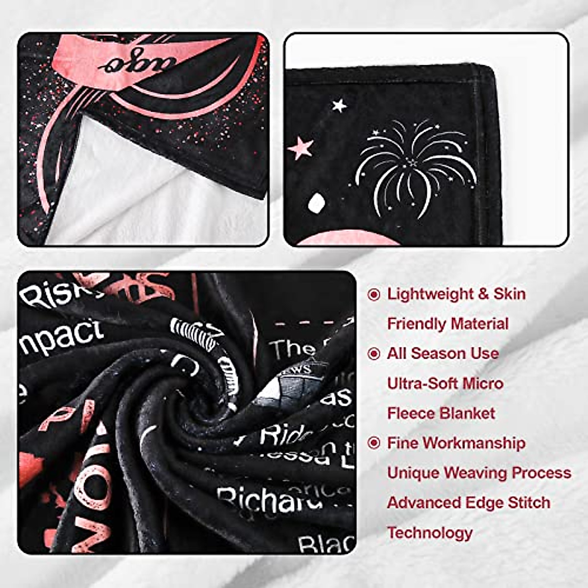 40th Birthday Decorations for Women Men,Happy 40th Birthday Gifts for Men Women,40th Birthday Gift Ideas,Great Birthday Gifts for 40 Year Old Husband Wife Dad Mom,Back in 1983 Throw Blanket Rose Gold