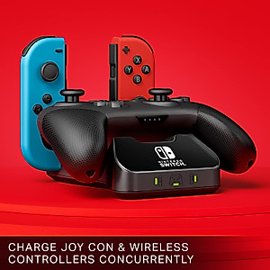 PowerA Controller Charging Base for Nintendo Switch, Black, Wireless Controller charging, Charge, rechargeable battery, Nintendo Switch, Joy-Con Charging, PowerA Wireless Charging