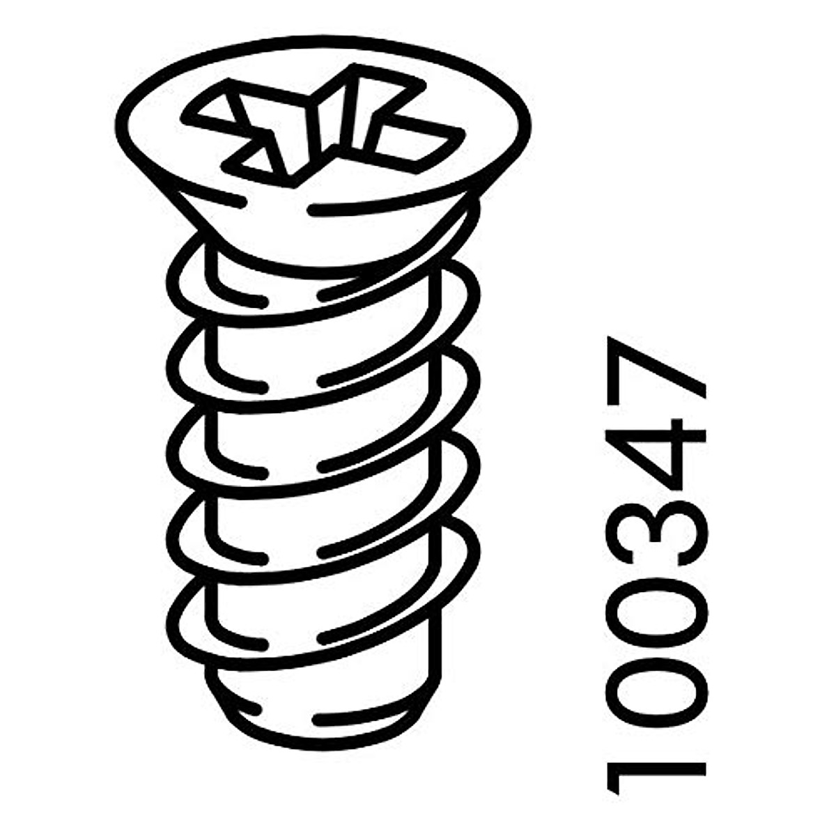 Spare Hardware Parts Shoe Cabinet and Drawer Screws (Replacement for IKEA Part #100347) (Pack of 6)