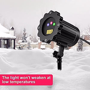 Laser Christmas Projector Lights Outdoor, Christmas Decorations Stars Light Show, Holiday Projector Decorations for House/Garden/Party