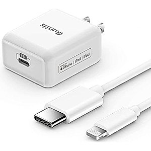 iPhone Fast Charger [MFi Certified], Quntis 20W iPhone High Speed Charger Type C Rapid Charger Plug with 6FT USB C to Lightning Cable for iPhone 14 13 Mini Pro Max 12 11 XS XR X iPad AirPods, White