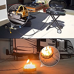 ATKKE RV Propane Quick Connect Fitting Adapter Valve, 1/4" Male NPT Full Flow Plug & 3/8" Male Flare Quick Kit for Low Pressure Gas Appliance Heater Grill Fire Pit and RV Quick Connect, 7pcs