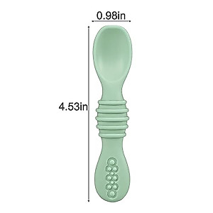 PandaEar Silicone Baby Feeding Set 6-12 Months| Baby LED Weaning Supplies| Infant Toddler Feeding Set| Silicone Baby Bib + Baby Plate with Suction + Baby Cup + Baby Bowls and Spoon First Stage Set