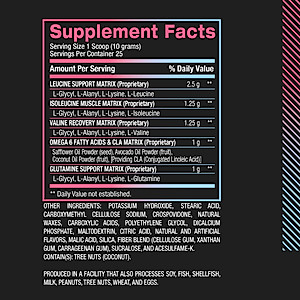 BPI Sports Best Aminos - BCAA Powder Post Workout & Glutamine Recovery Drink with Branched Chain Amino Acids for Hydration & Recovery, for Men & Women - Cotton Candy - 25 Servings