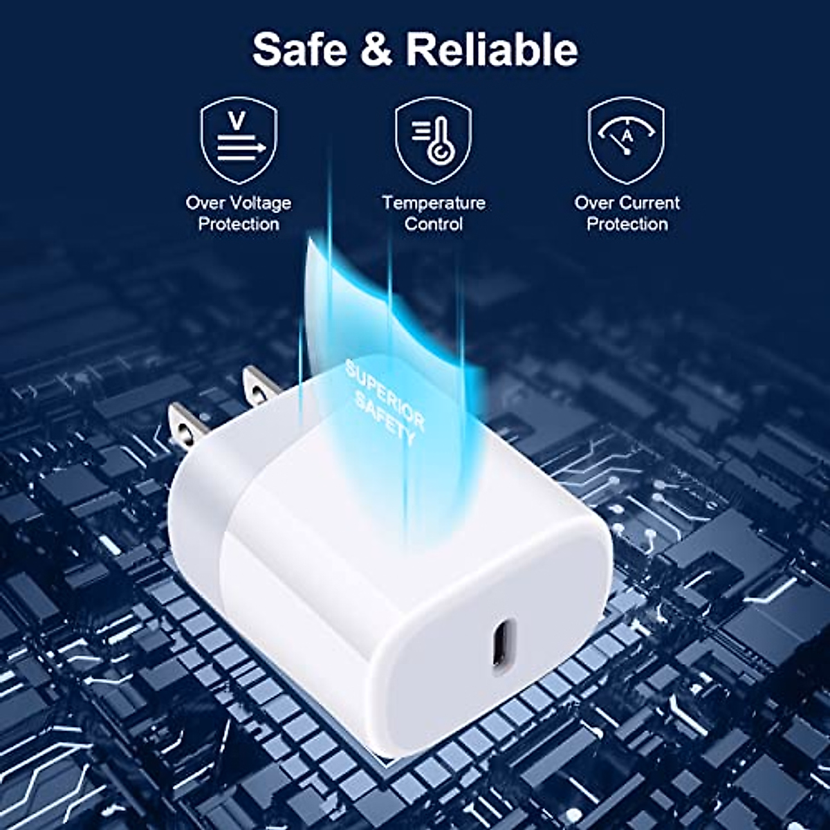 Super Fast Charger Type C Charging Block for Samsung Galaxy A13 5G/A14/A53/A03S/A54/A33/A23/ S23 Ultra/S22/S21/S20/Z Flip 4/Z Fold 4, USB C Wall Charger Box for iPhone 14 13 12 11,iPad,Google Pixel 7