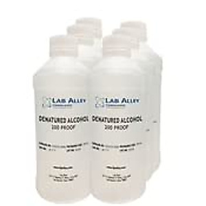 Lab Alley Denatured Ethanol 200 Proof, Great to Use for Fuel, Heating, and Cleaning - 1 Pint