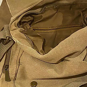 GESALOP Vintage Canvas Crossbody Bag Aesthetic Tote Cute Crossbody Purse Trash Purse Messenger Bag (Army Green)