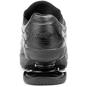 Z-CoiL Women's Legend Slip Resistant Black Leather Tennis Shoe 6 C/D US