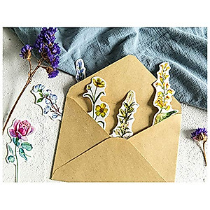 Colorful Flower Bookmarks, 30 PCS (Unknown Flower)