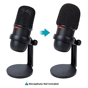 YOUSHARES SoloCast Microphone Windscreen - Professional Foam Mic Covers Mic Windscreen Compatible with HyperX SoloCast Mic for Filter Ambient and Breathing Winds