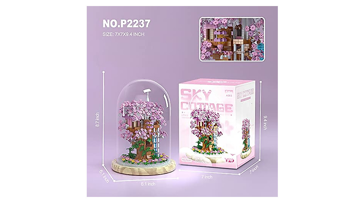 Insgen Cherry Blossom Bonsai Tree Set - 1382 Pcs