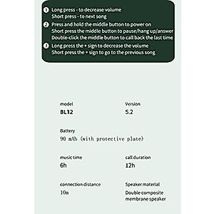 TEDATATA New Sports Bone Conduction Bluetooth Headset Sound Guide Listening to Songs not in Ear Music Driving Listening to Books Running for Women(Green)