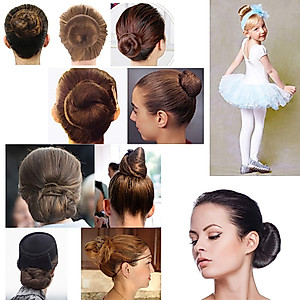 Hair Nets 20 PCS, Smilco 22 Inches Elasticity Invisible Elastic Mesh Wig Nets for Hair Bun Making Ballet Dancer Kitchen Food Serive (Black)