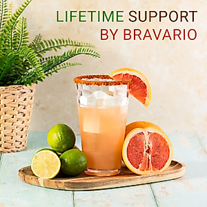 Bravario Hammered Plastic Drinking High Tumbler, Dishwasher-Safe Premium Quality Glasses, BPA-Free Reusable Outdoor Cups, 22 oz Set of 6