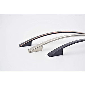 HandleMax 5" (96mmCC) Flat Black Kitchen Hardware Cabinet Handle Dresser knob Drawer Pull, 96mm (3 3/4") Hole Centers, 04FB96, 25 Pack