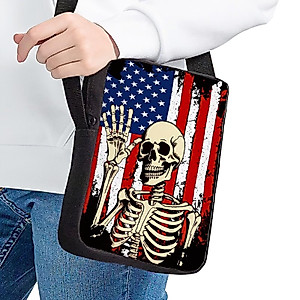 Snilety Wolf Print Cell Phone Messenger Bag for Women Girls Purse Wallet Canvas Small Crossbody Purse Bags with Shoulder Strap for Teen