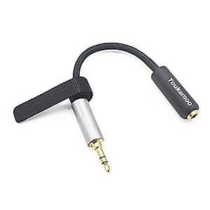 Youkamoo 3.5mm Male to 4.4mm Female 8 Core Silver Plated Headphone Earphone Audio Adapter Cable in Box 3.5mm Stereo to 4.4mm Balanced 4.4mm Female