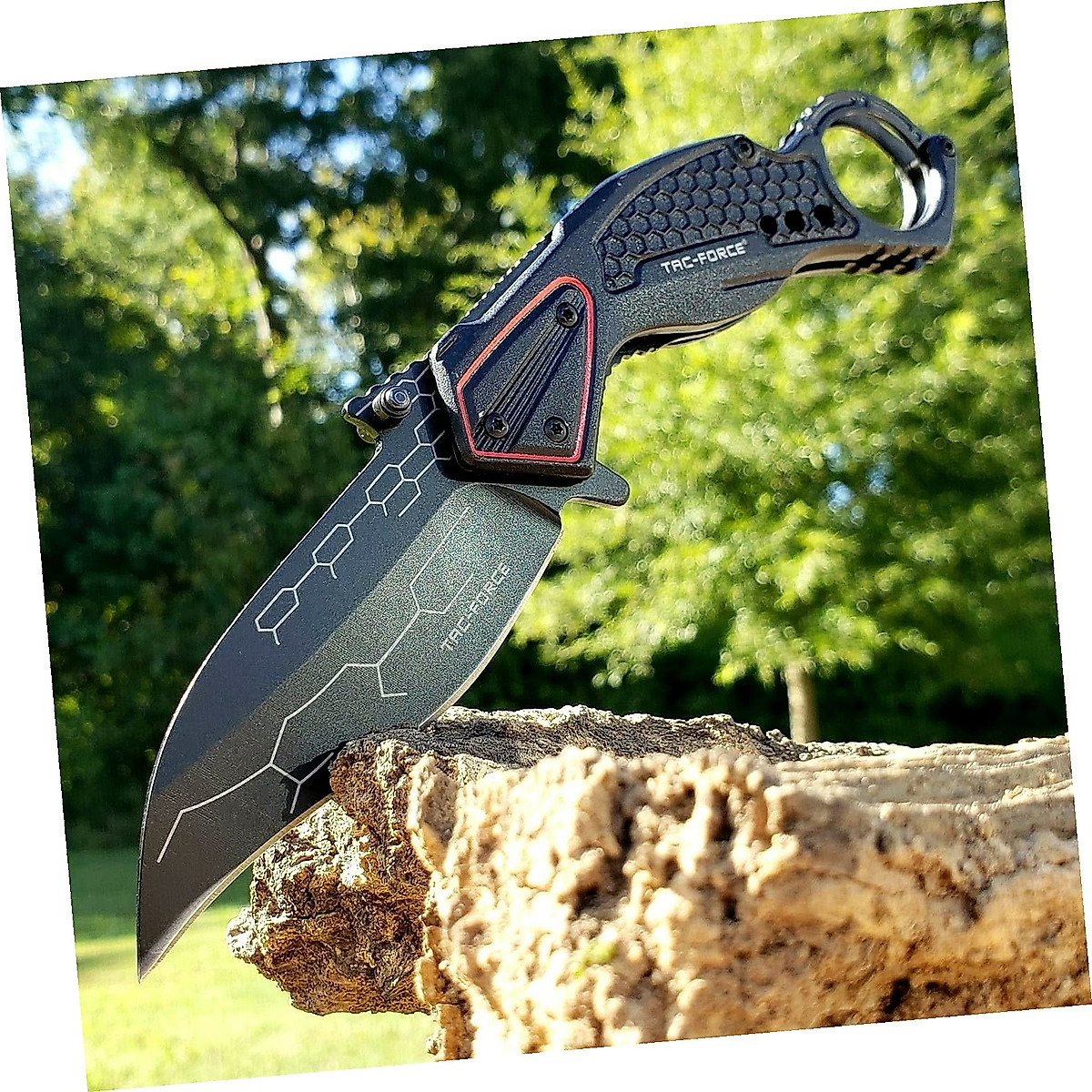 8" Karambit Open Folding Pocket Knife Black Red Tactical Outdoor Survival Hunting Knife for Camping by Survival Steel