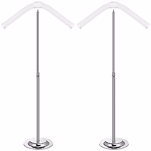 Amyhill Flexible Shoulder Stand Adult Adjustable T Shirt Display for Vendors Black Metal Clothes Hanger Rack Portable Hanging Clothing Display for Drying Iron Steaming Garment Coat Holder (2 Pieces)