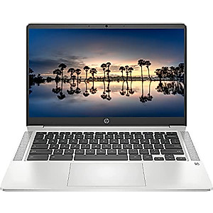HP 2023 14" HD IPS Chromebook, Intel Processor Up to 3.10GHz, 4GB Ram, 128GB SSD, Intel 4K Graphics, Super-Fast 6th Gen WiFi, Chrome OS (Renewed)