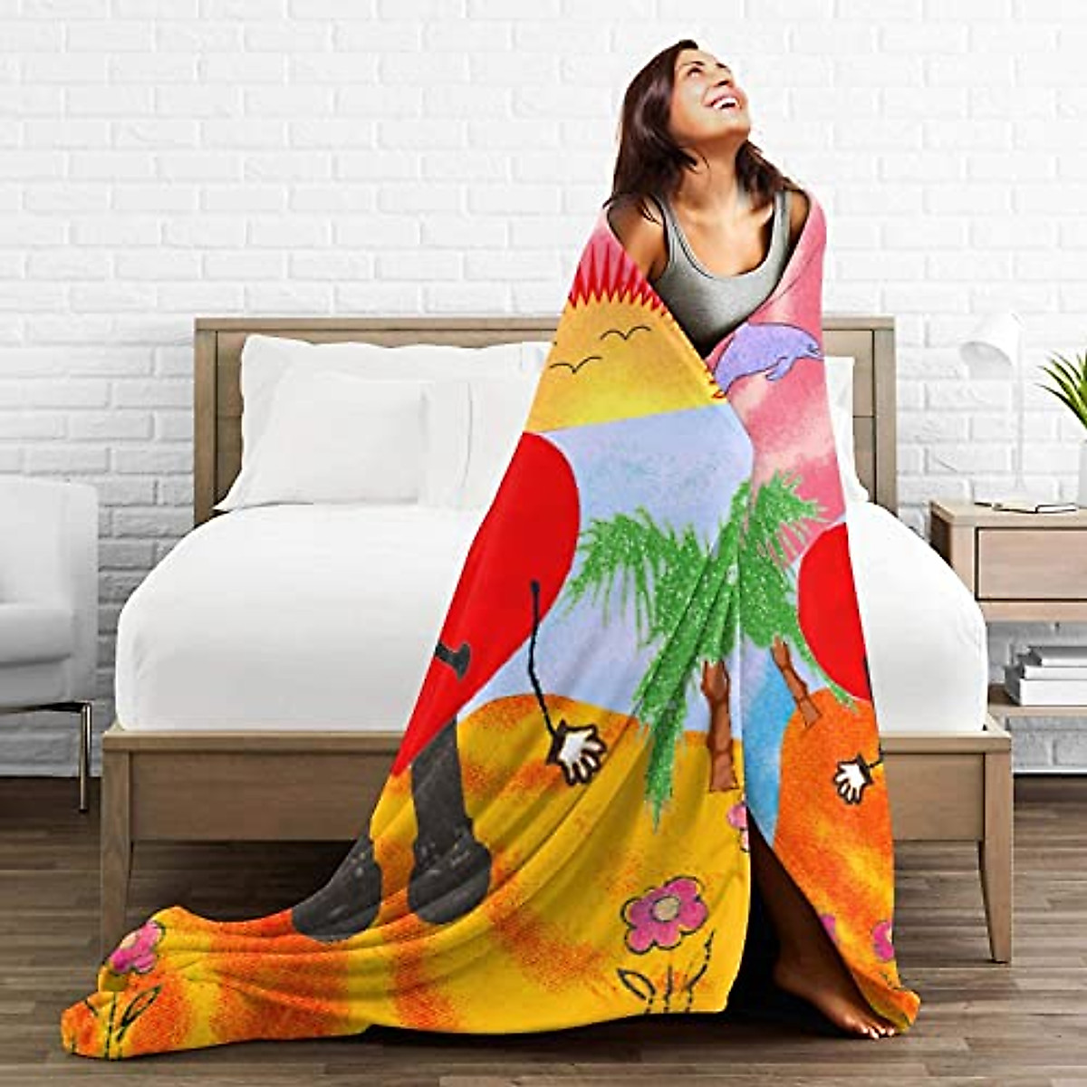 Unique Soft Bed Throws Popular Blanket Novelty Throw Blanket Throw Super Cozy Blanket Gifts for Latino Fans Matter Pride 50X60 in 01