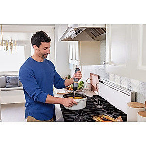 BLACK+DECKER Kitchen Wand Cordless Immersion Blender, 6 in 1 Multi Tool Set, Hand Blender with Charging Dock, Grey (BCKM1016KS01)