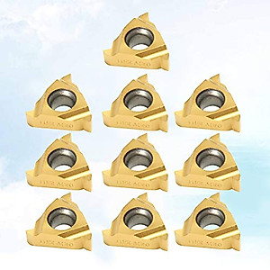 10pcs Carbide Turning Inserts Blades Turning Tool Durable Lathe Inserts A60 Threading Cutter