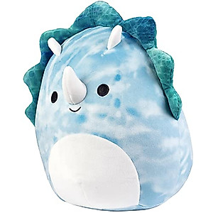 Squishmallows 10" Jerome The Triceratops - Officially Licensed Kellytoy Plush - Collectible Soft & Squishy Dinosaur Stuffed Animal Toy - Add to Your Squad - Gift for Kids, Girls & Boys - 10 Inch